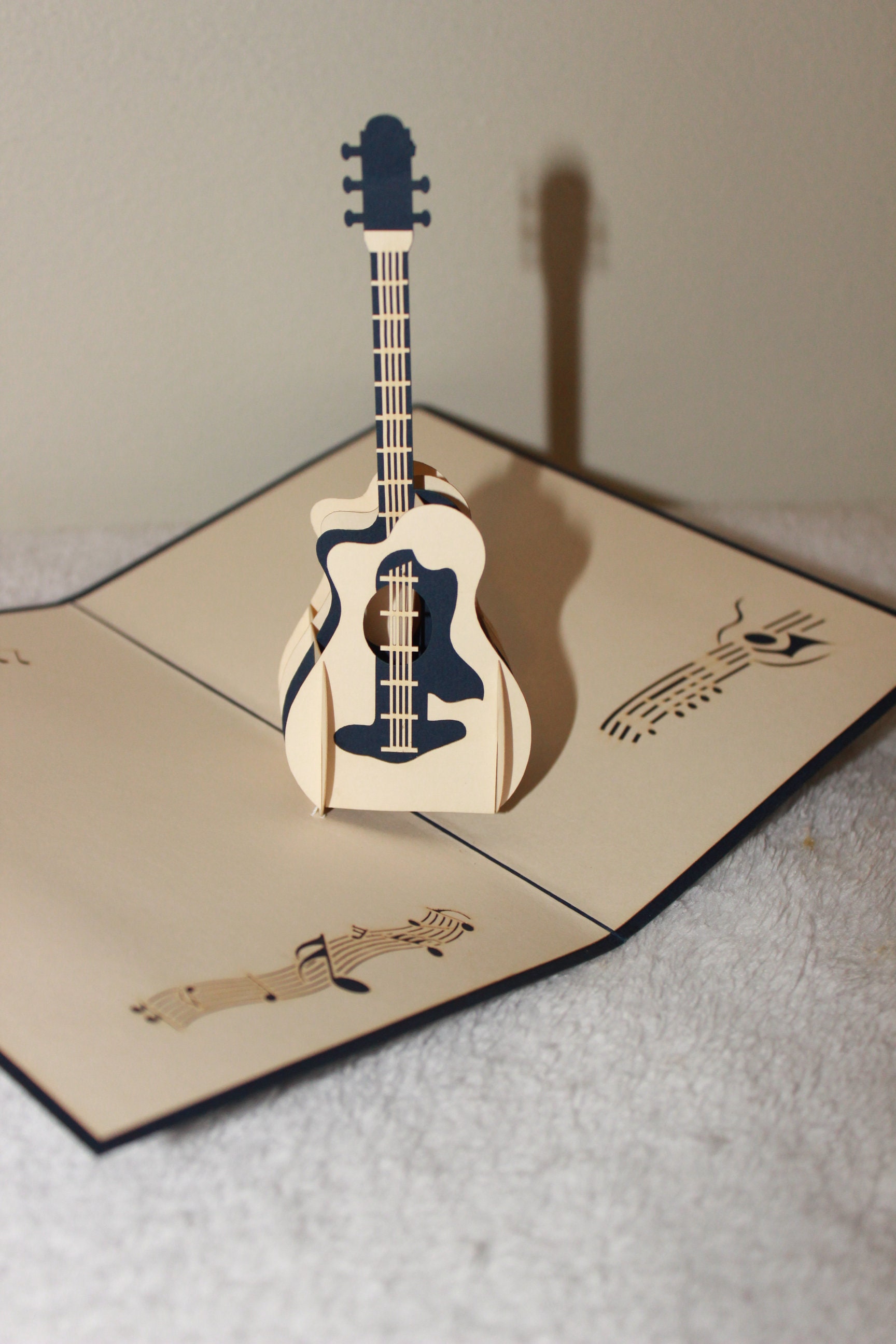 Pop up Card/ Pop up Guitar/ Pop up Birthday Card - Etsy