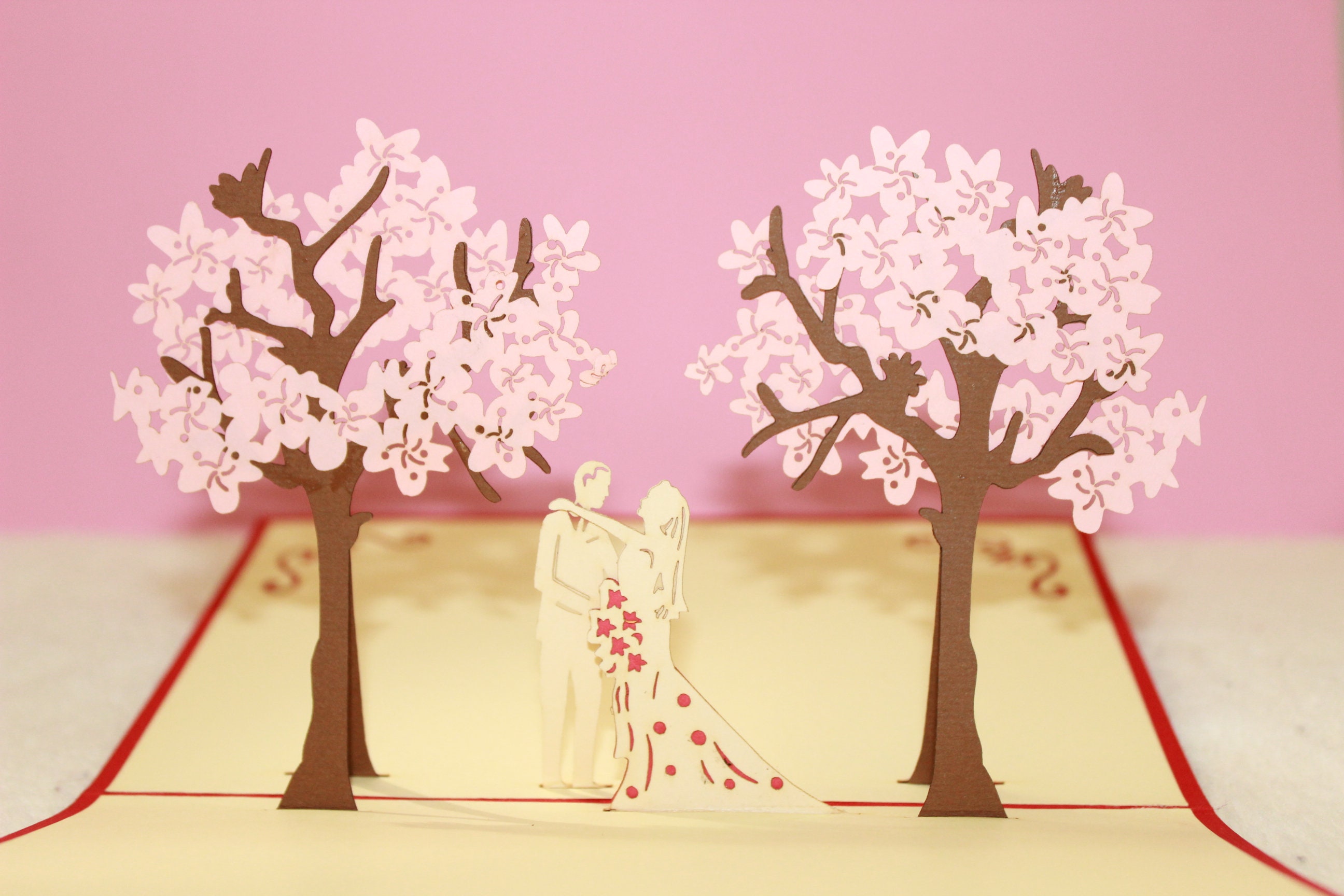 Pop up Wedding Card / Pop up Wedding Couple/ Pop up Card - Etsy UK