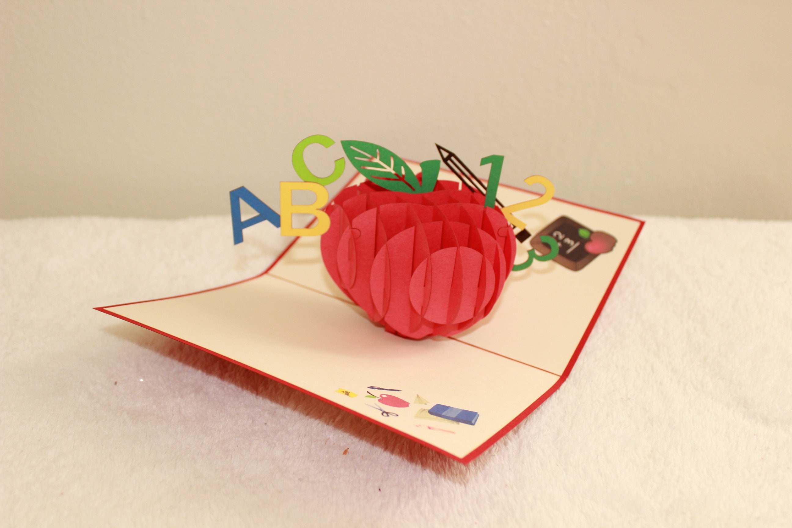 Pop up Teacher Card/ Teacher Pop up Card - Etsy