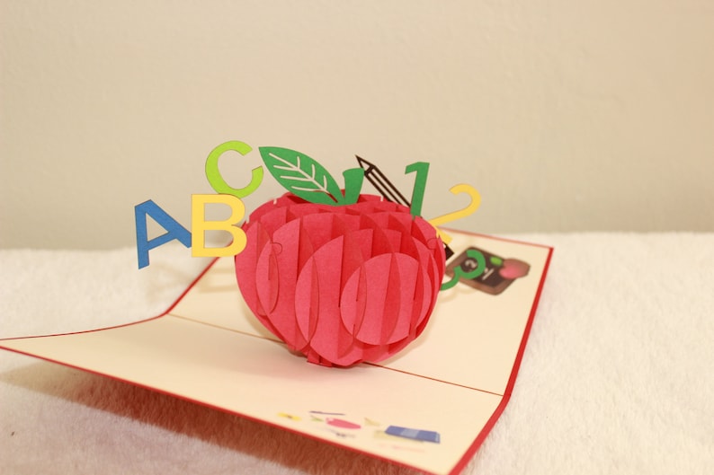 Pop up Teacher Card/ Teacher Pop up Card - Etsy