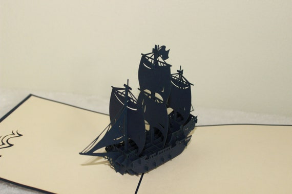 Pop up Boat/ Boat Pop up / 3d Boat - Etsy