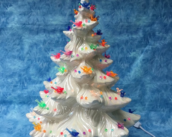 Lighted Pearl Christmas Tree With 217 Lights, Lighristmas Tree ...