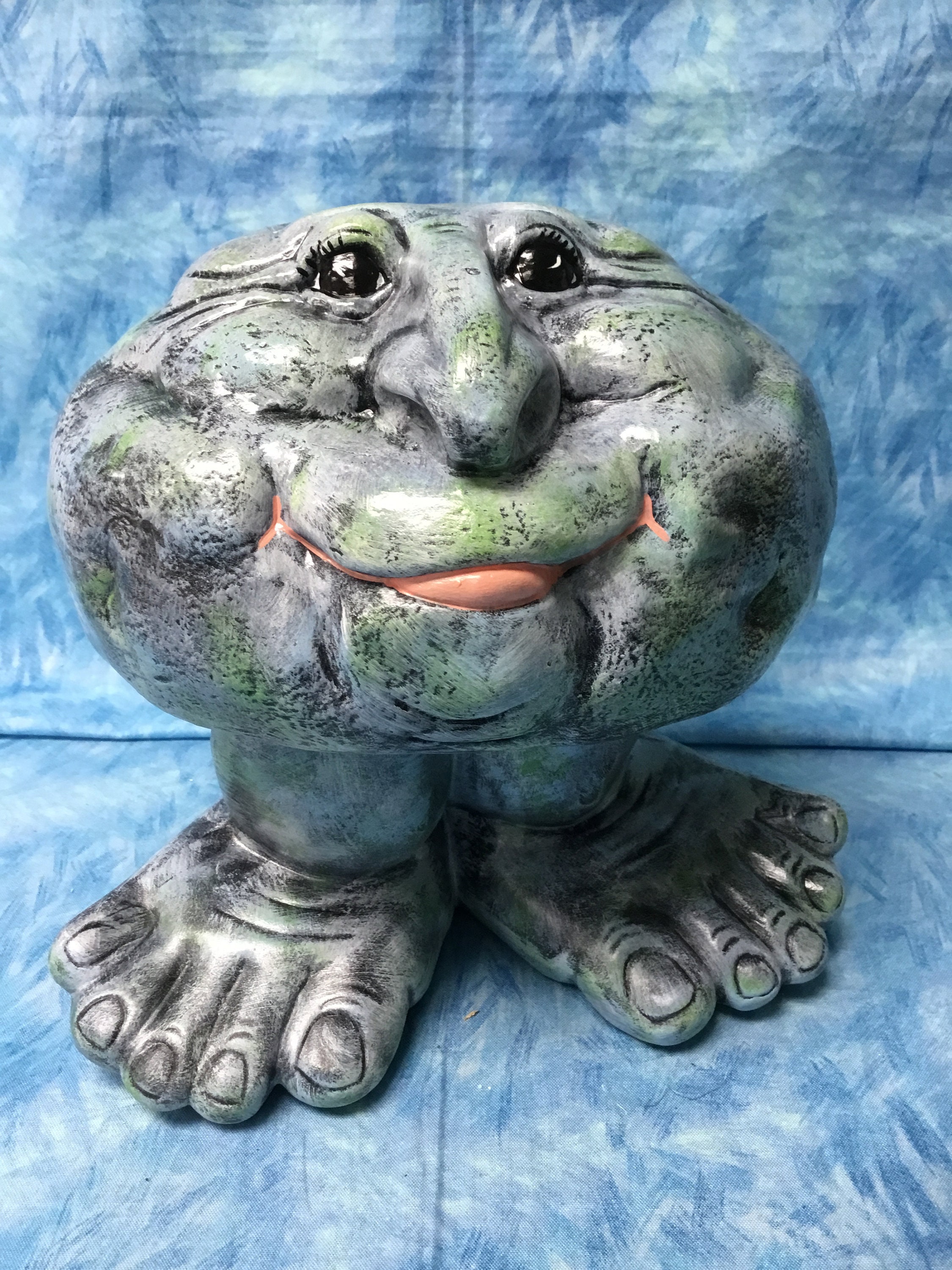 Garden Rock Face Character, Garden Rock Character With Feet, Garden ...