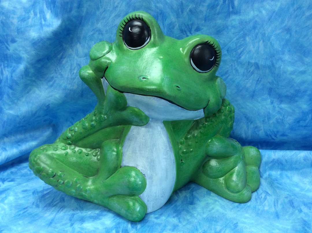 Ceramic Garden Frog - Etsy