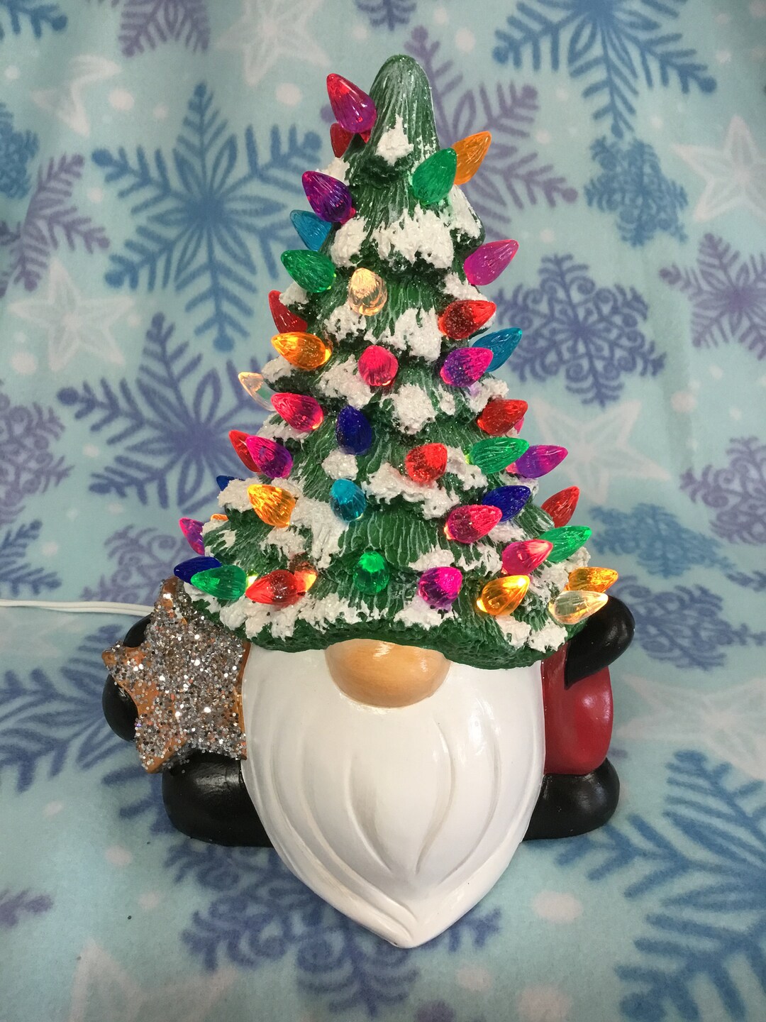 Christmas Tree Gnome, Ceramic Christmas Tree Gnome, Christmas, Gnome ...