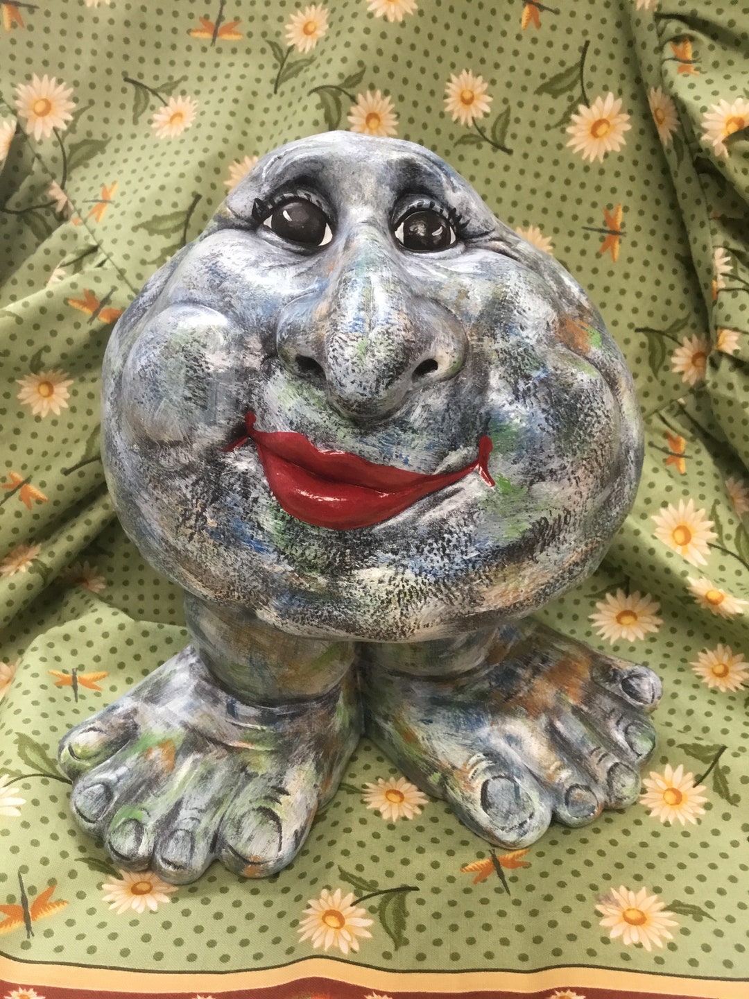 Garden Rock, Character Rock, Lady Rock, Handcrafted Rock, Home and ...