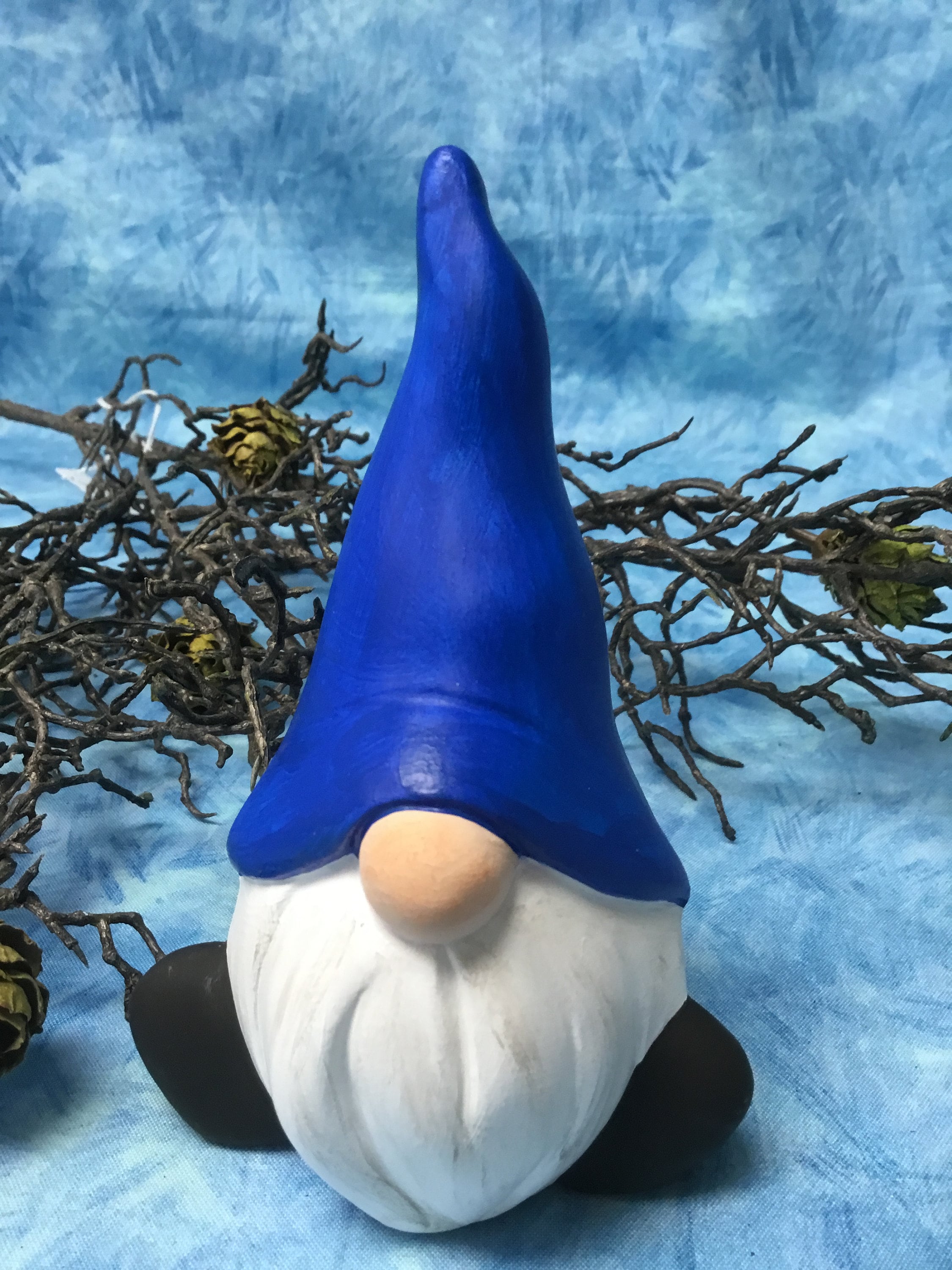 Gnome handcrafted gnome blue gnome garden gnome first | Etsy