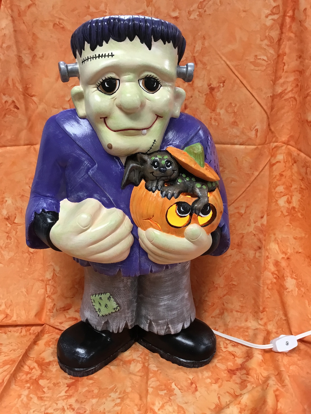 Ceramic Lighted a Frankenstein, Lighted Halloween, Frankie Statue ...