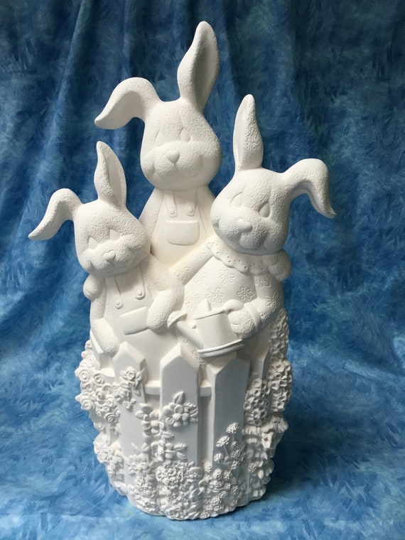 DIY Rabbits DIY Rabbit Trio Diy Rabbit Statue Diy Ceramic - Etsy