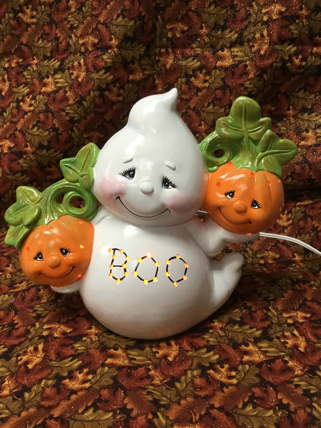 Lighted Ceramic Ghost, Ceramic Ghost, Handcrafted Ghost, Boo Ghost ...