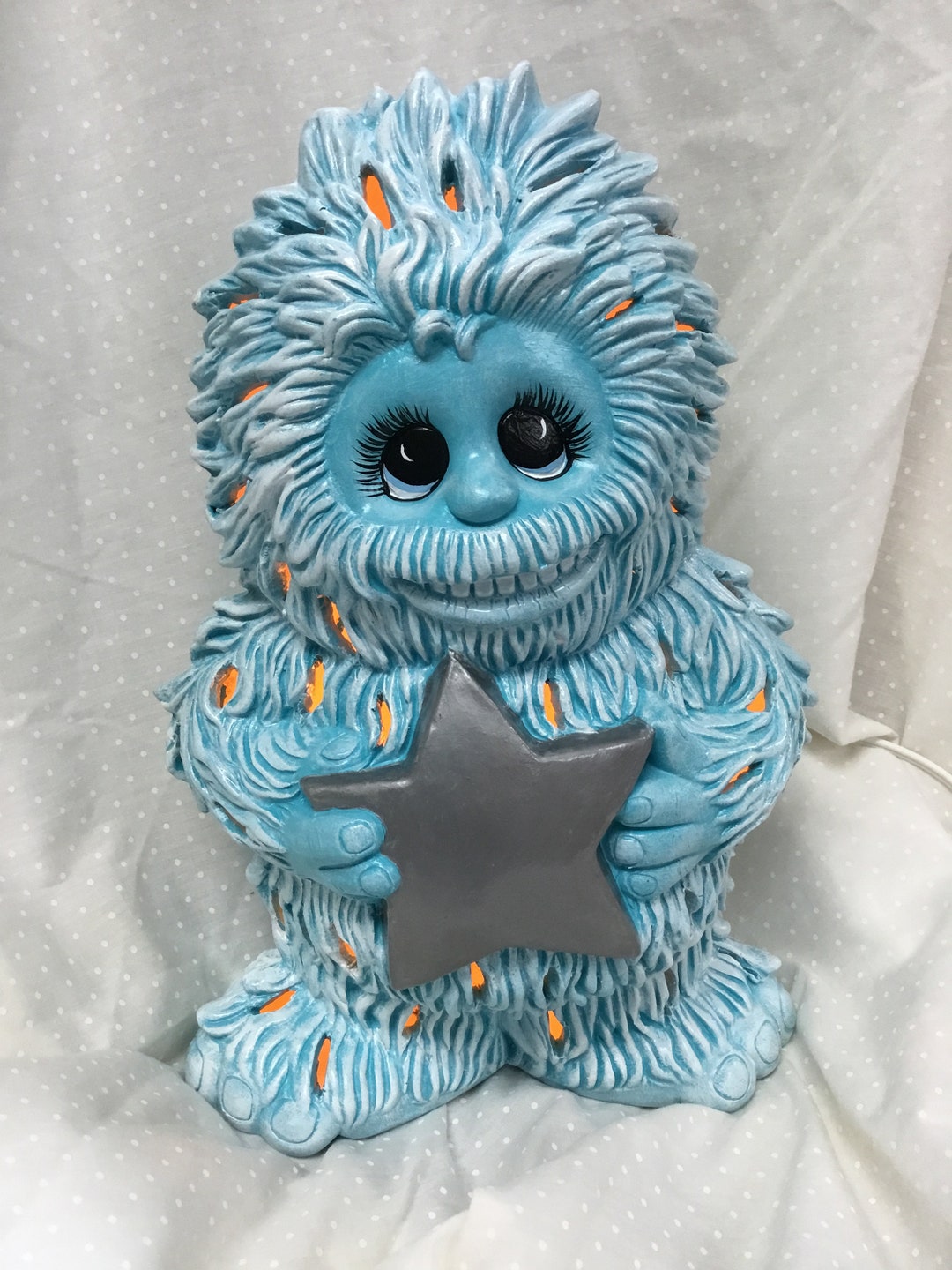Abominable Snowman,snowman, Lighted Snowman, Ceramic Snowman, Christmas ...