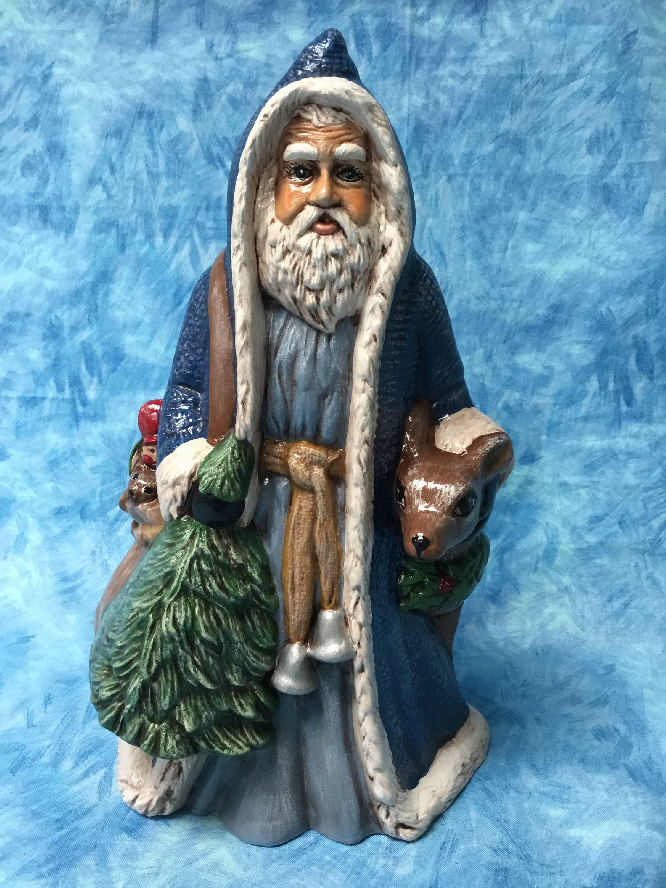 Handcrafted Old World Woodland Santa, Santa, Old World Santa ...