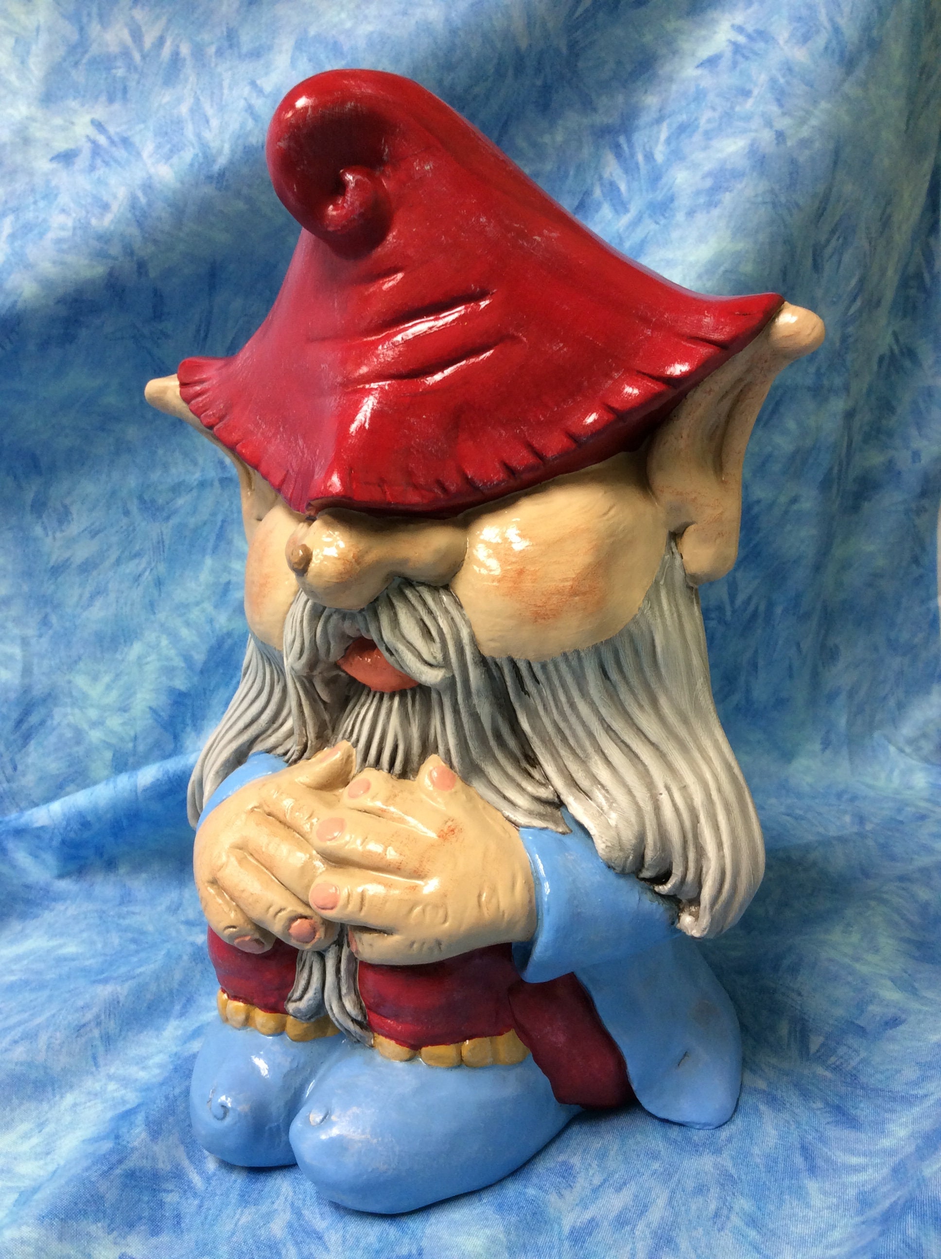 Sleeping Old Gnome. Garden Art Gnome Handcrafted Gnome | Etsy