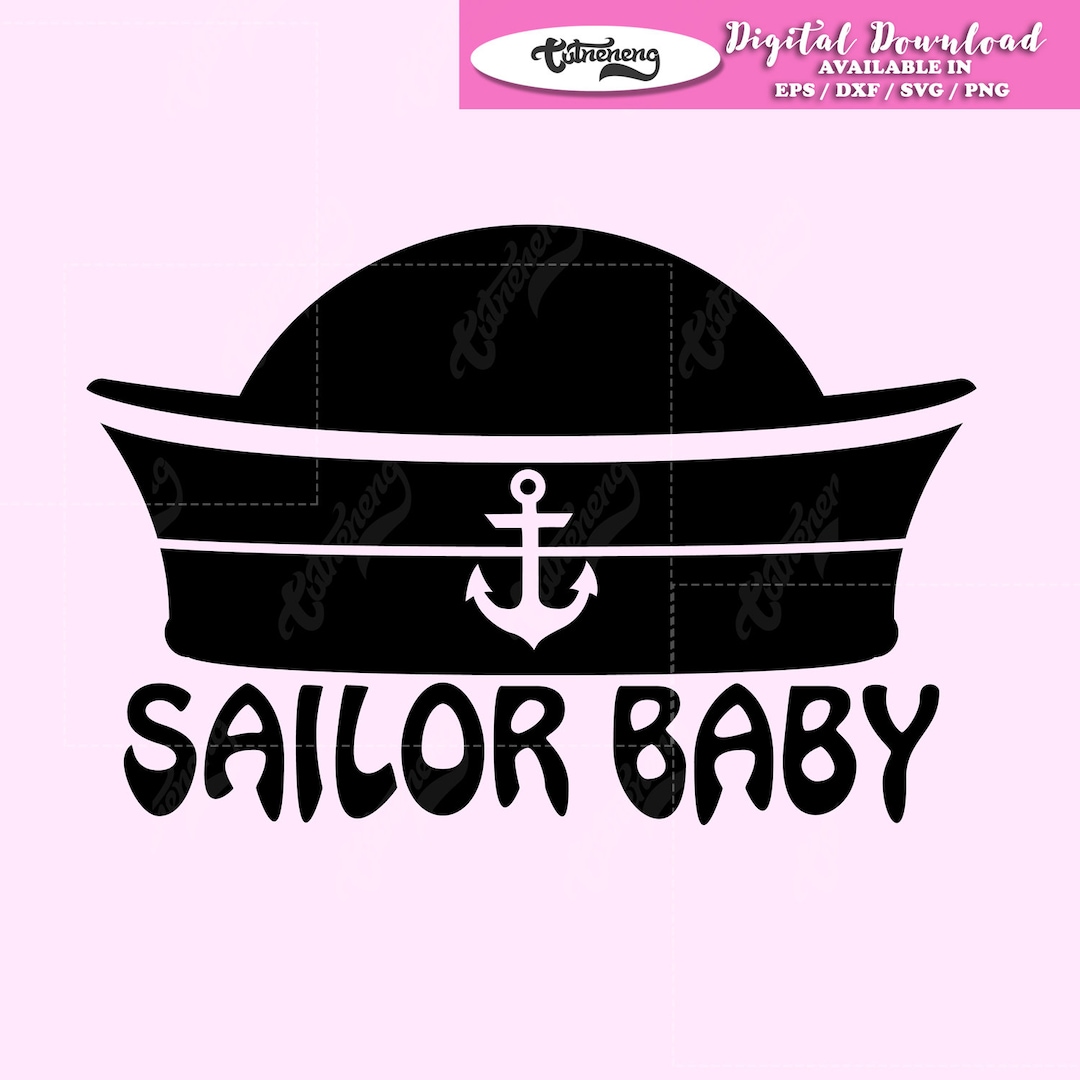 Cute Little Sailor Design for Kids SVG, Sailor Vector, Anchor SVG for ...