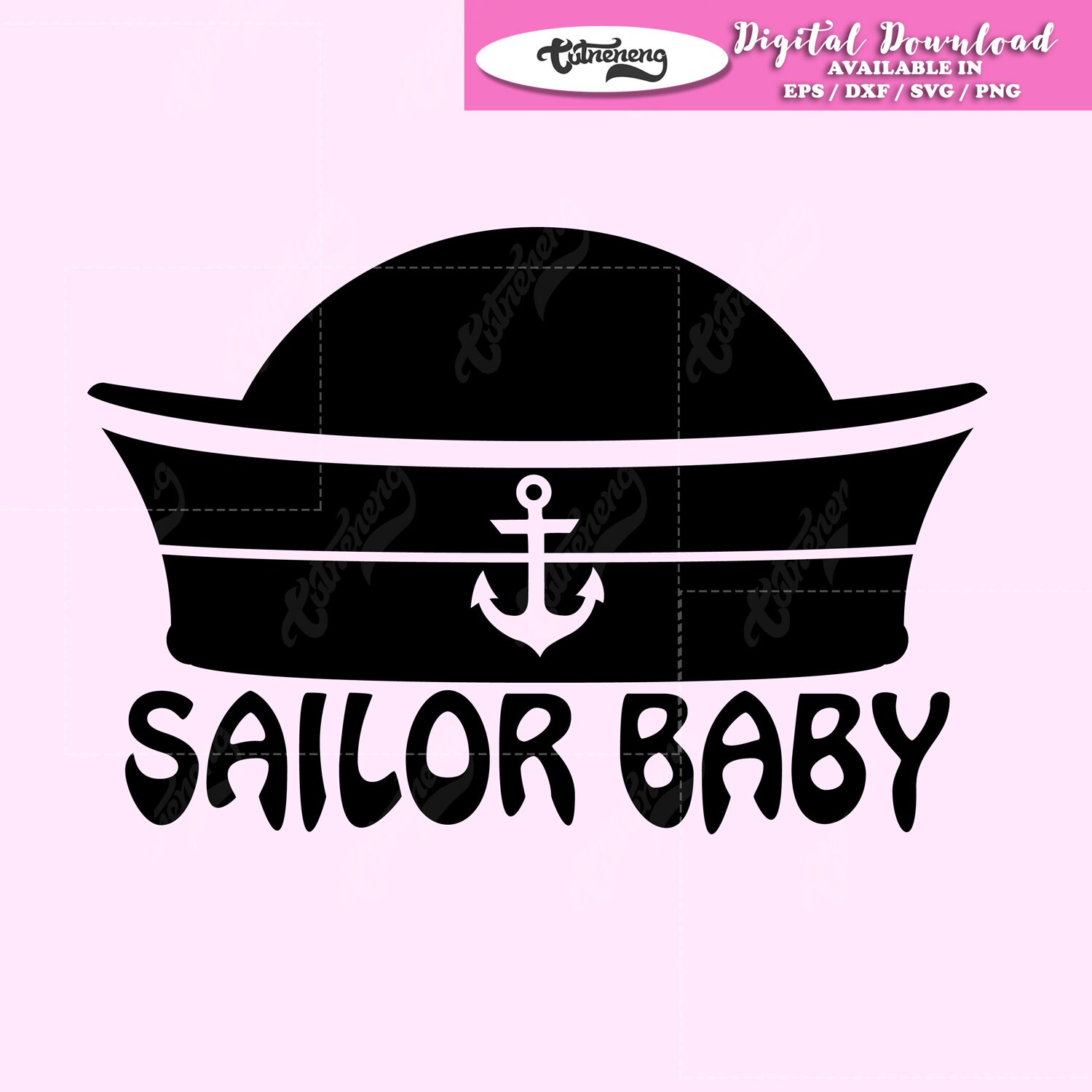 Cute Little Sailor Design for Kids SVG, Sailor Vector, Anchor SVG for ...