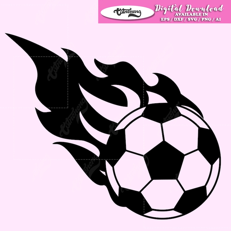 Soccer Svg Soccer Ball Svg Fire Flame Svg, Soccer Flame Svg, Soccer ...
