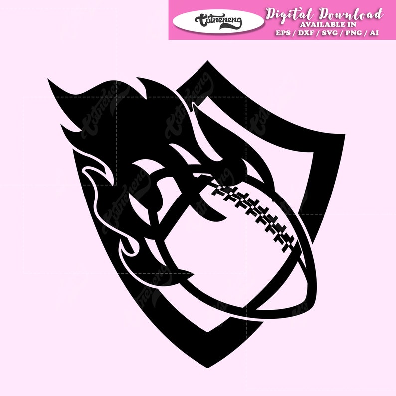 Football Svg, Football Fire Svg, Football Flame Svg, Sport Emblem Svg ...
