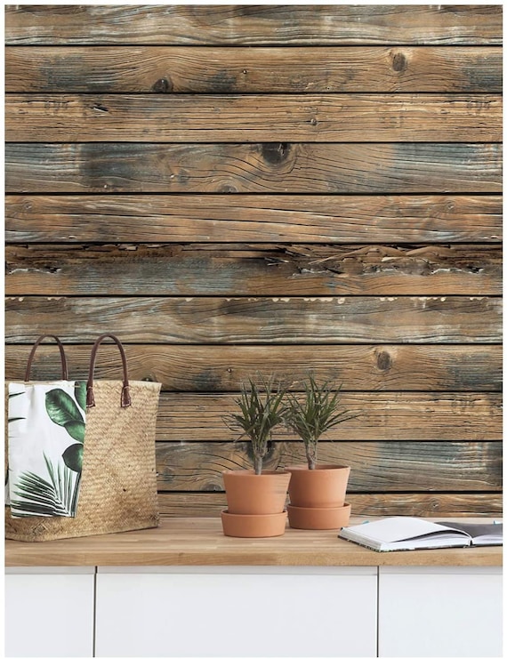 Faux Wood Wallpaper