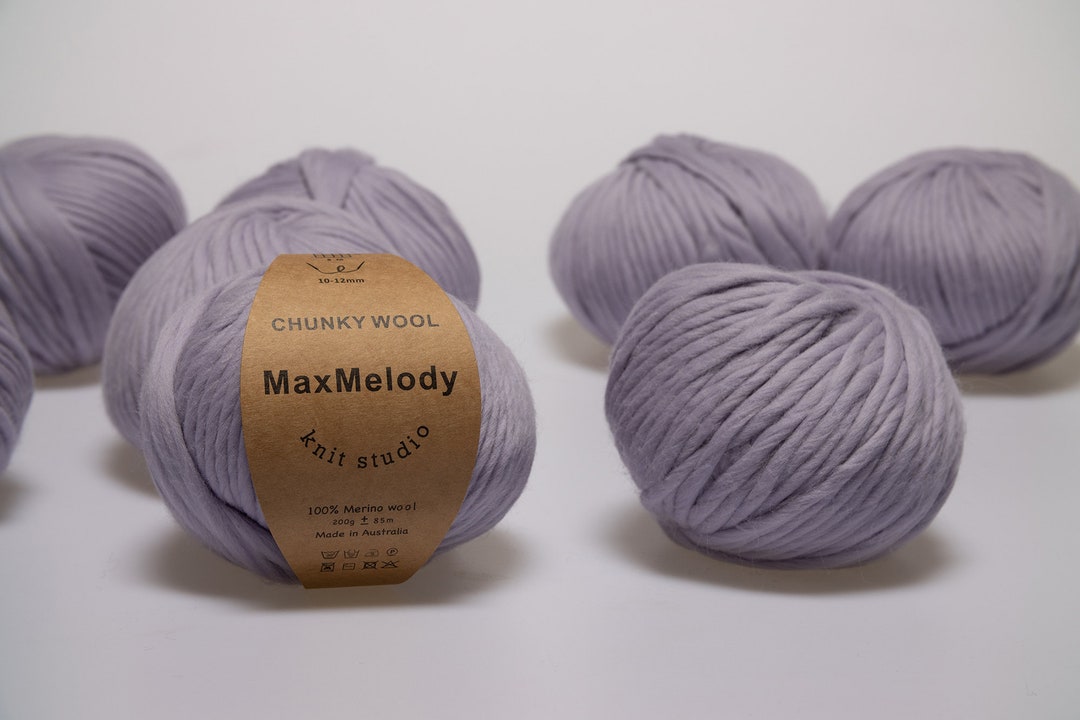Super Chunky Bulky Knitting Yarn/ 200g Australian 100% Merino Wool Yarn ...
