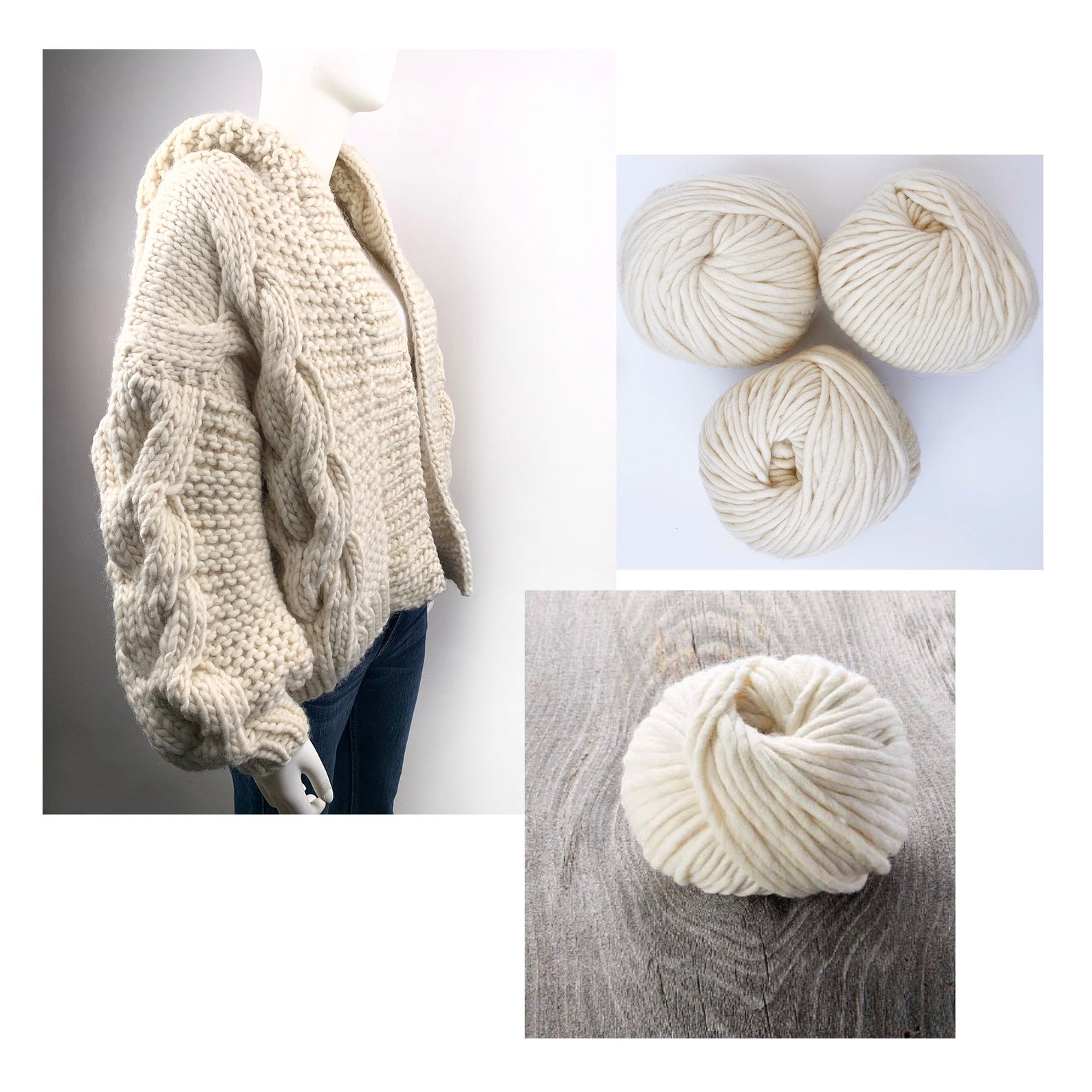 Super Chunky Bulky Knitting Yarn | 200g Australian 100% Merino Wool ...