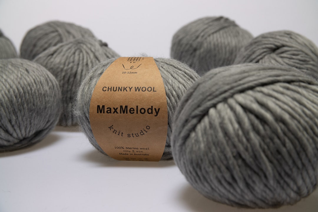 Super Chunky Bulky Knitting Yarn | 200g Australian 100% Merino Wool ...