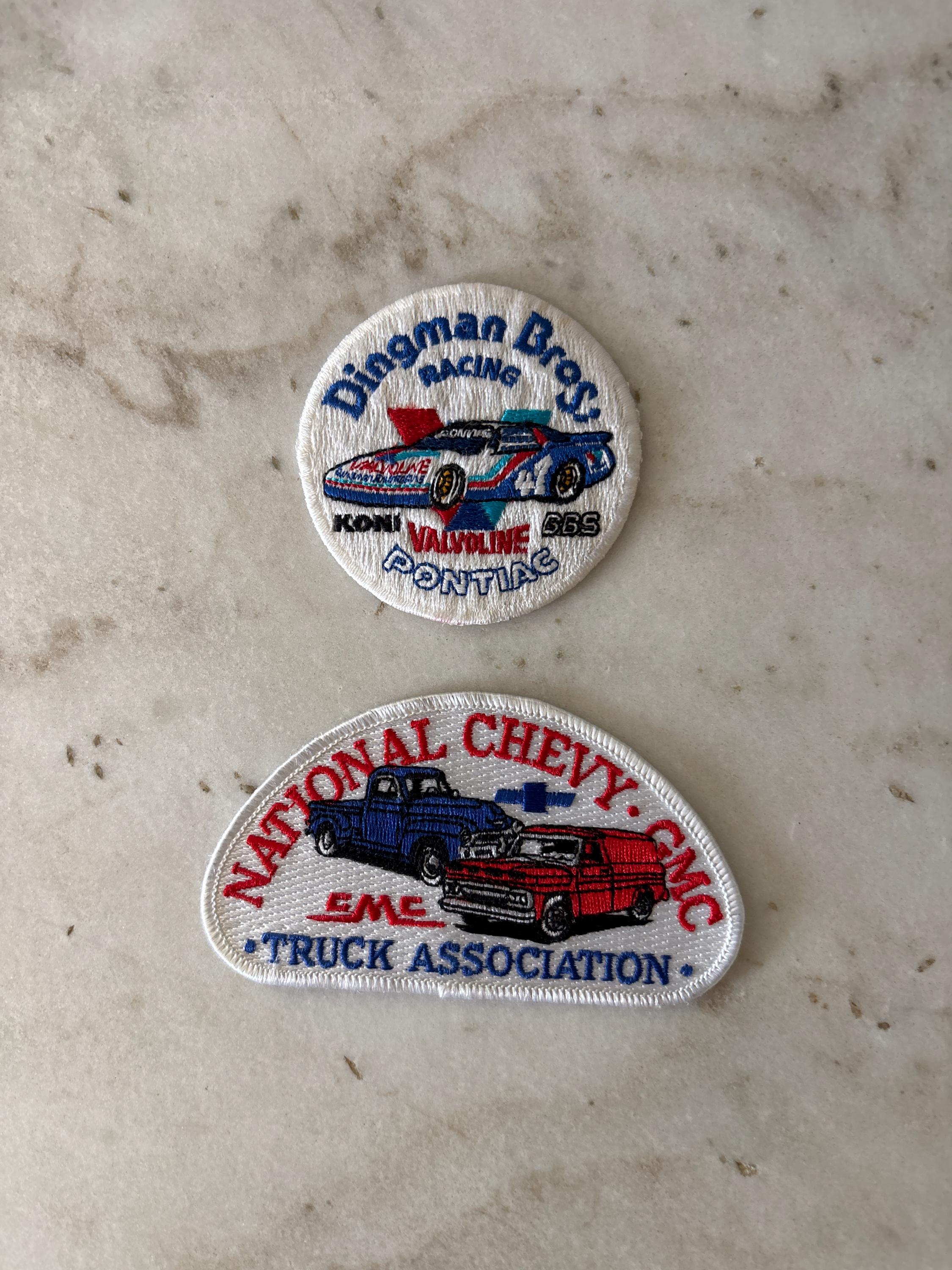 Set of 2 Racing Patches - Pontiac Valvoline Racing Car Patch and Chevy ...