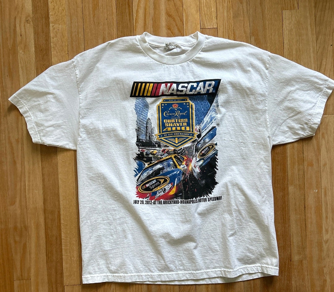 Retro NASCAR Racing T-shirt Crown Royal Whiskey Size 2X 2XL ...