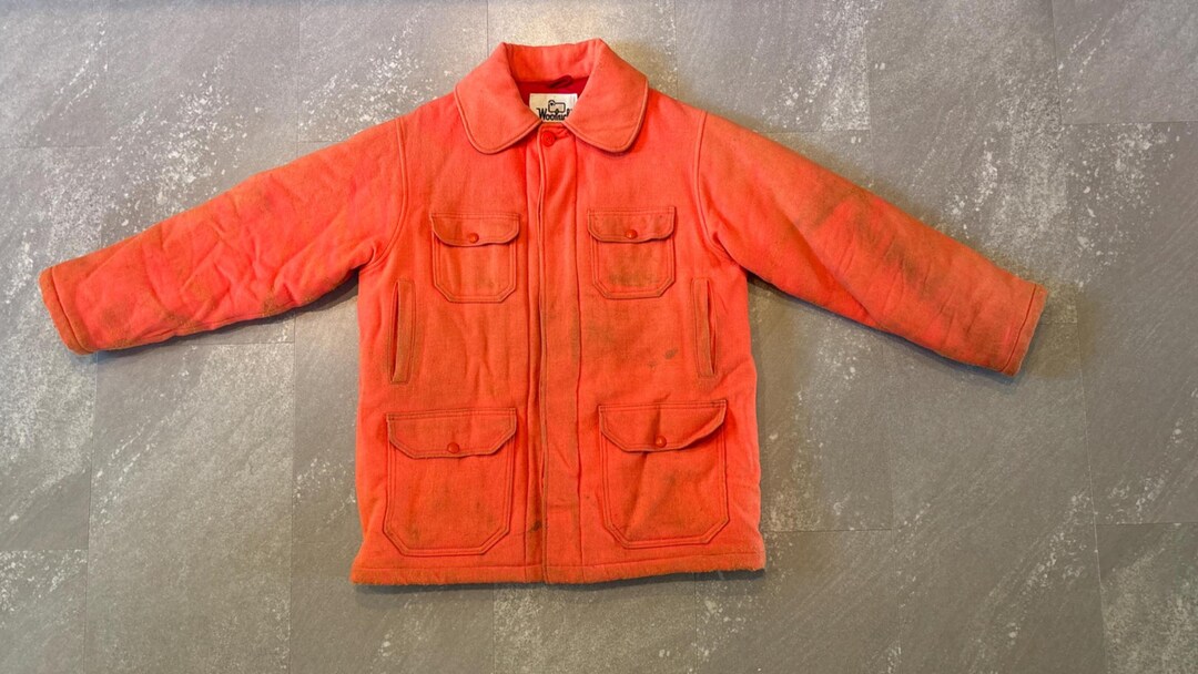 Vintage Distressed Orange Woolrich Quilted and Lined Hunting Field ...
