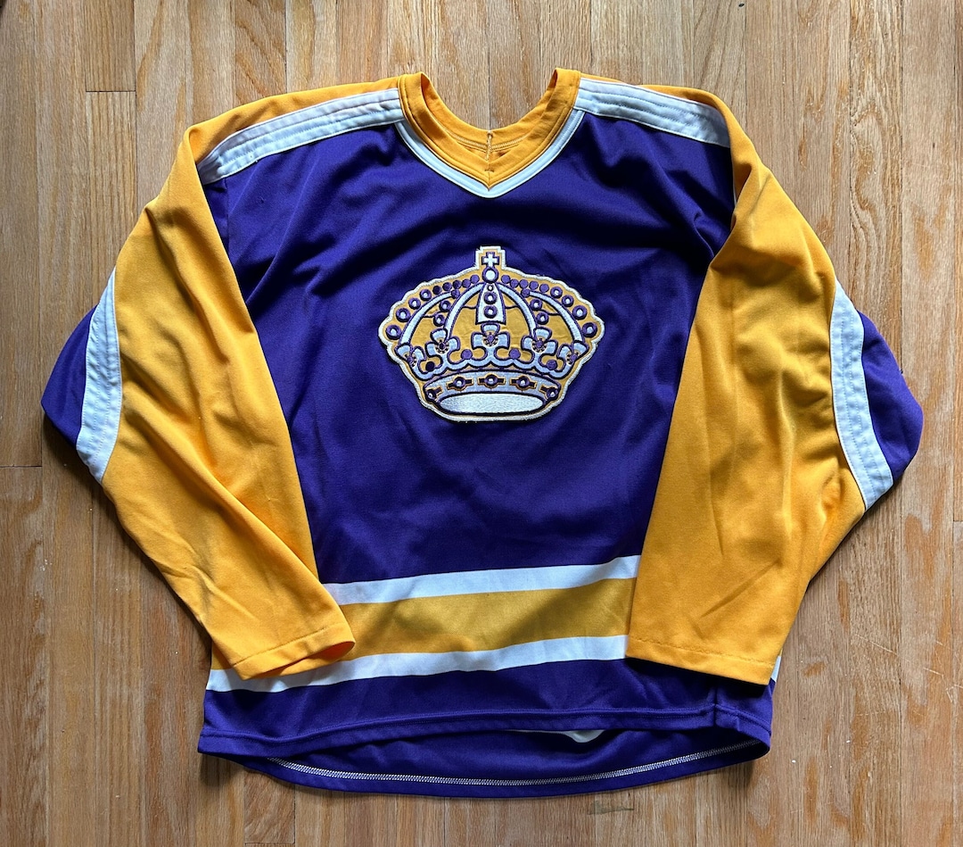 Vintage LA Kings CCM NHL Hockey Jersey Purple and Gold Size Large - Etsy