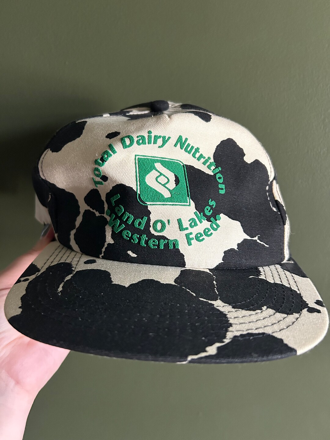 Vintage Western Feed Cow Print Trucker Hat Farmer Snapback - Etsy