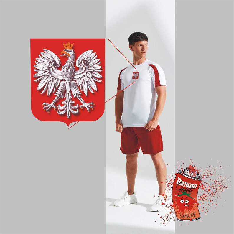 POLAND T-shirt, With the Emblem of Poland, Polish Eagle, Polska ...