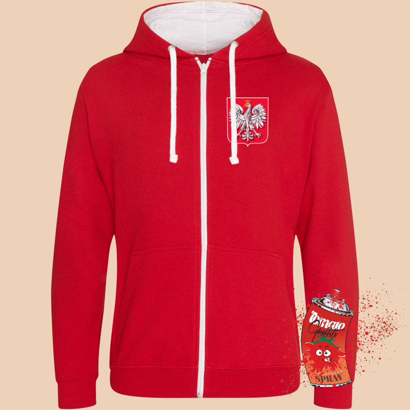 POLAND Zip Hoodie, With the Emblem of Poland, Polish Eagle, Polska ...