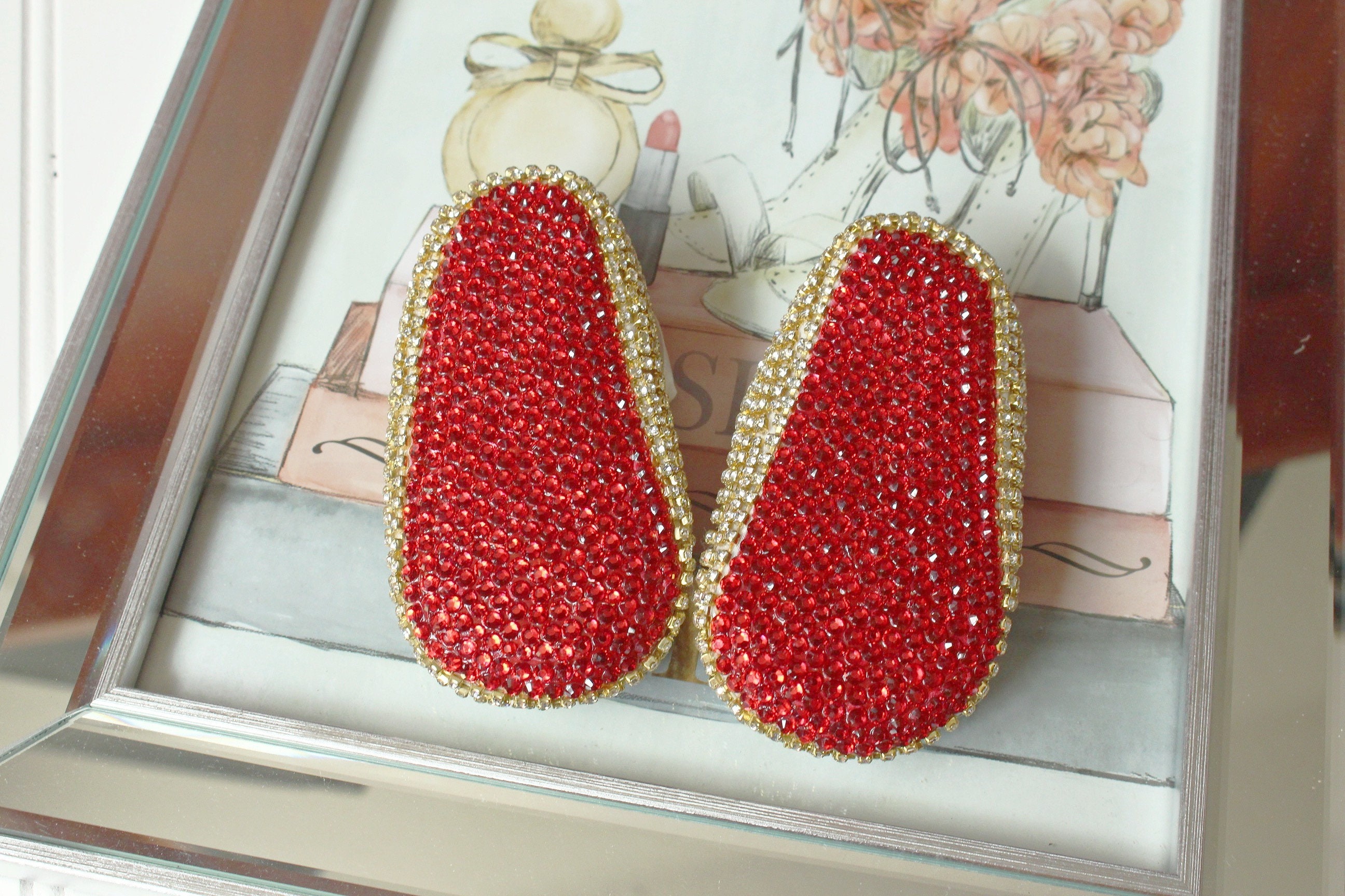 Rhinestone Red Bottom Baby Shoes Custom Baby Shoes..luxury - Etsy