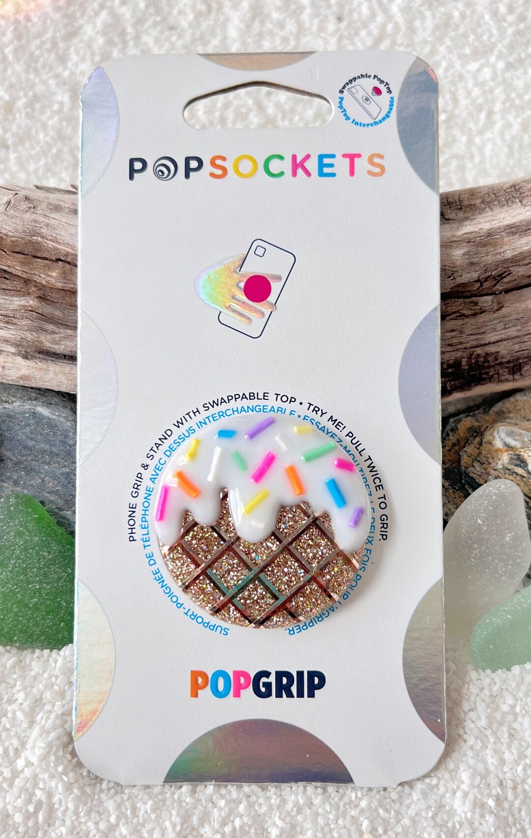 Vanilla Ice Cream Cone With Sprinkles, Handmade/customized, Swappable ...