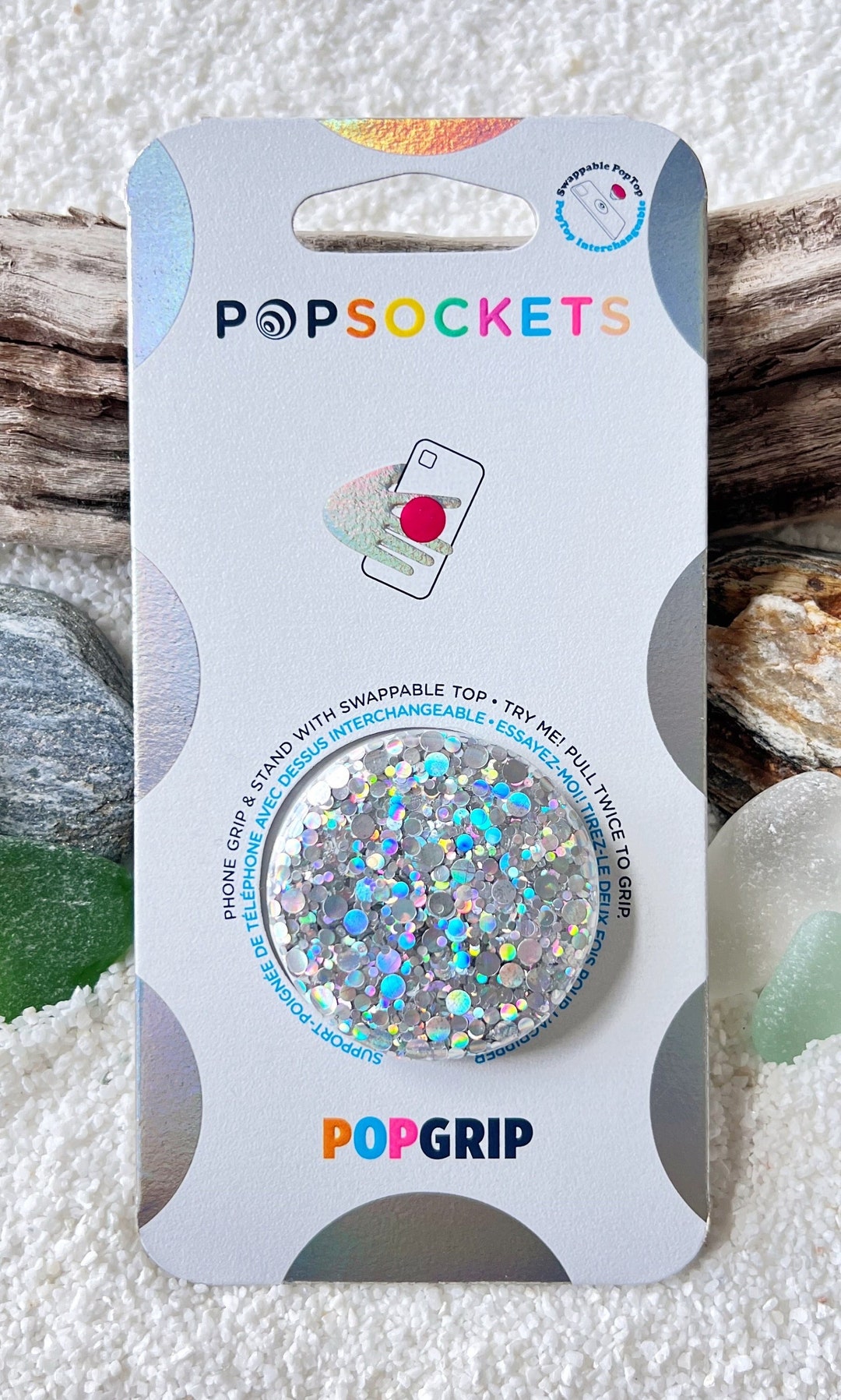 Bubble Holographic Swappable Popsocket, Handmade/customized, Swappable ...