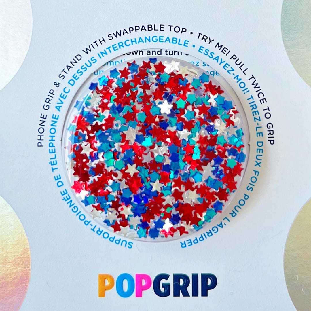 Mini Star Glitter, Customized Swappable Popsocket, Clear Base Popsocket ...