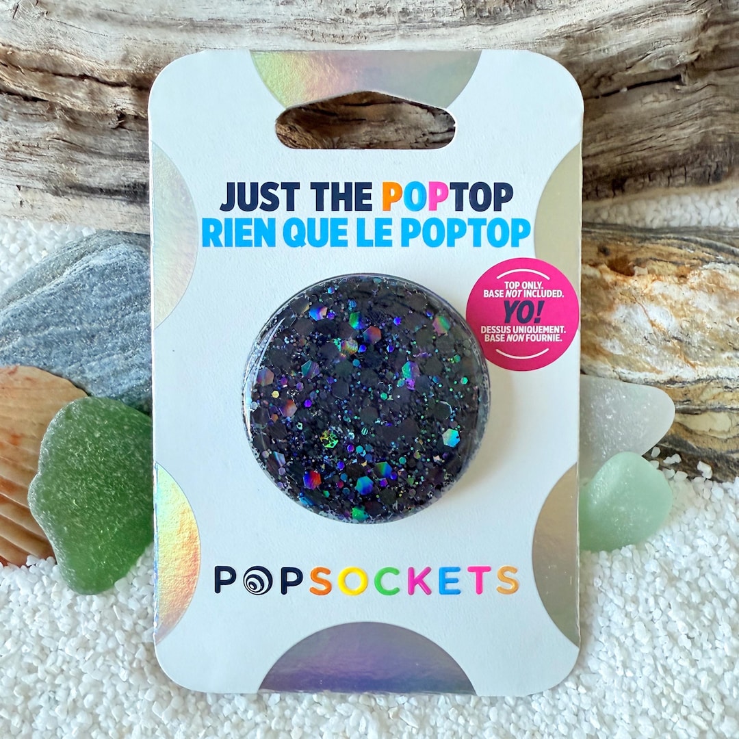 Galaxy Glitter, Swappable Popsocket, Clear Top/adhesive Base Popsocket ...