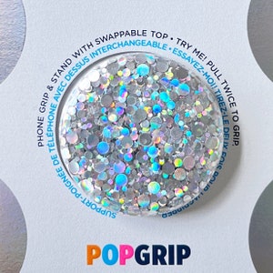 Bubble Holographic Swappable Popsocket, Handmade/customized, Swappable ...