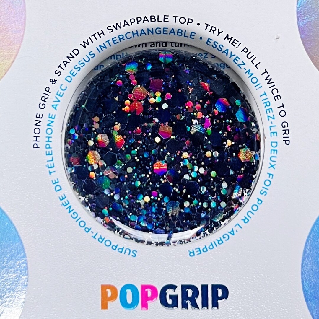 Galaxy Glitter Swappable Popsocket, Handmade/customized, Swappable ...