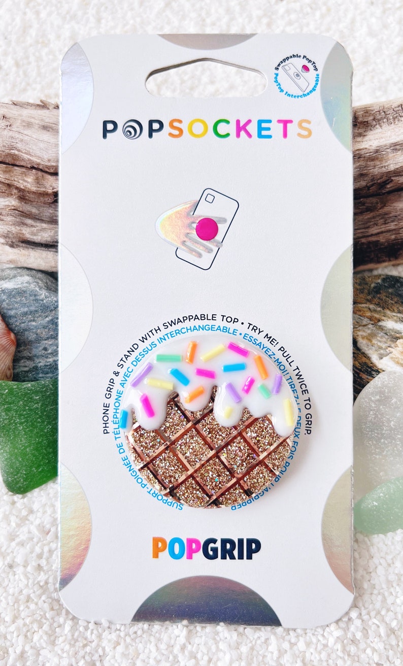Vanilla Ice Cream Cone With Sprinkles Popsockets Popsocket - Etsy