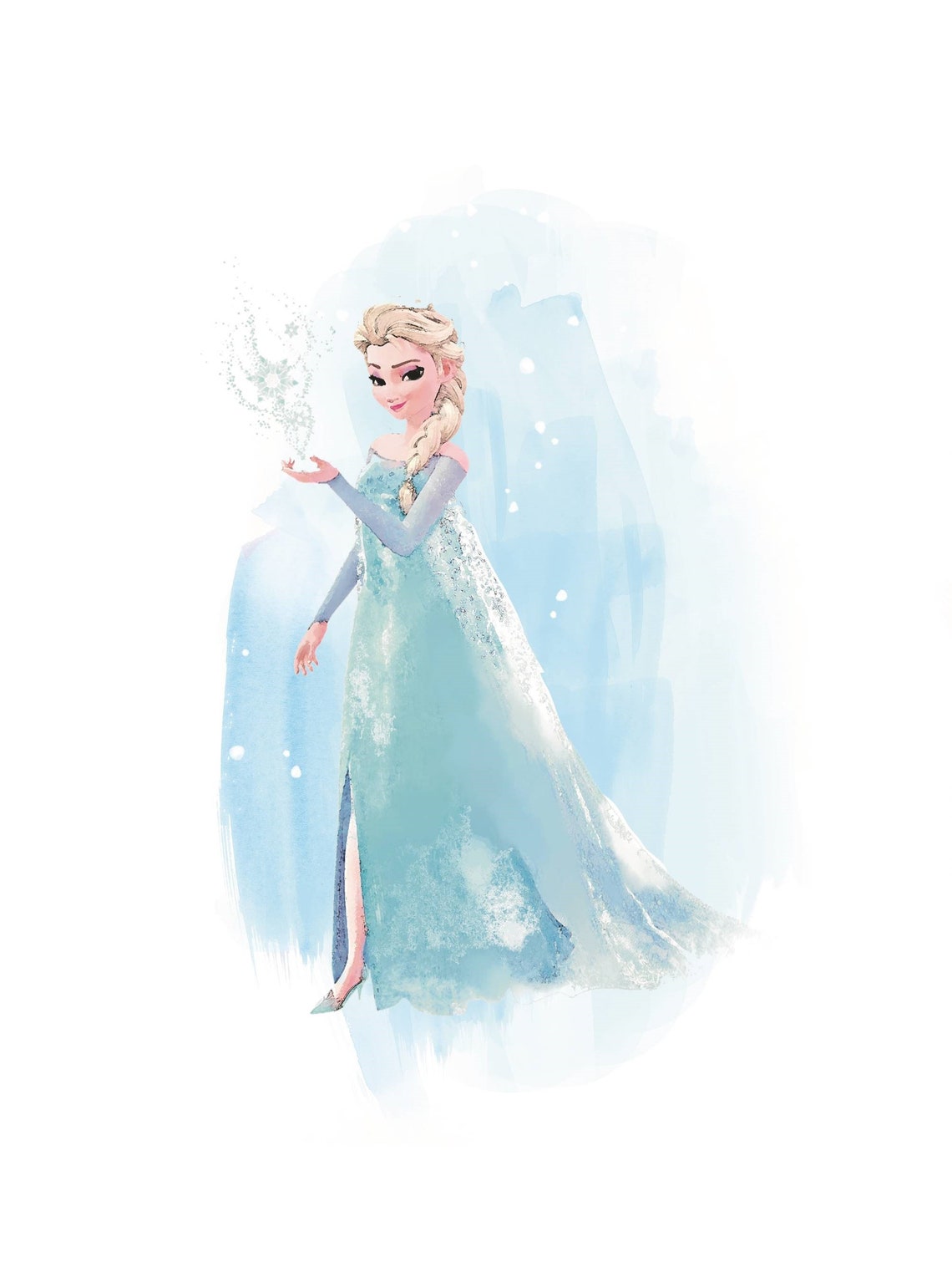 Elsa Disney Watercolor PRINTABLE ART Simple Disney Elsa - Etsy