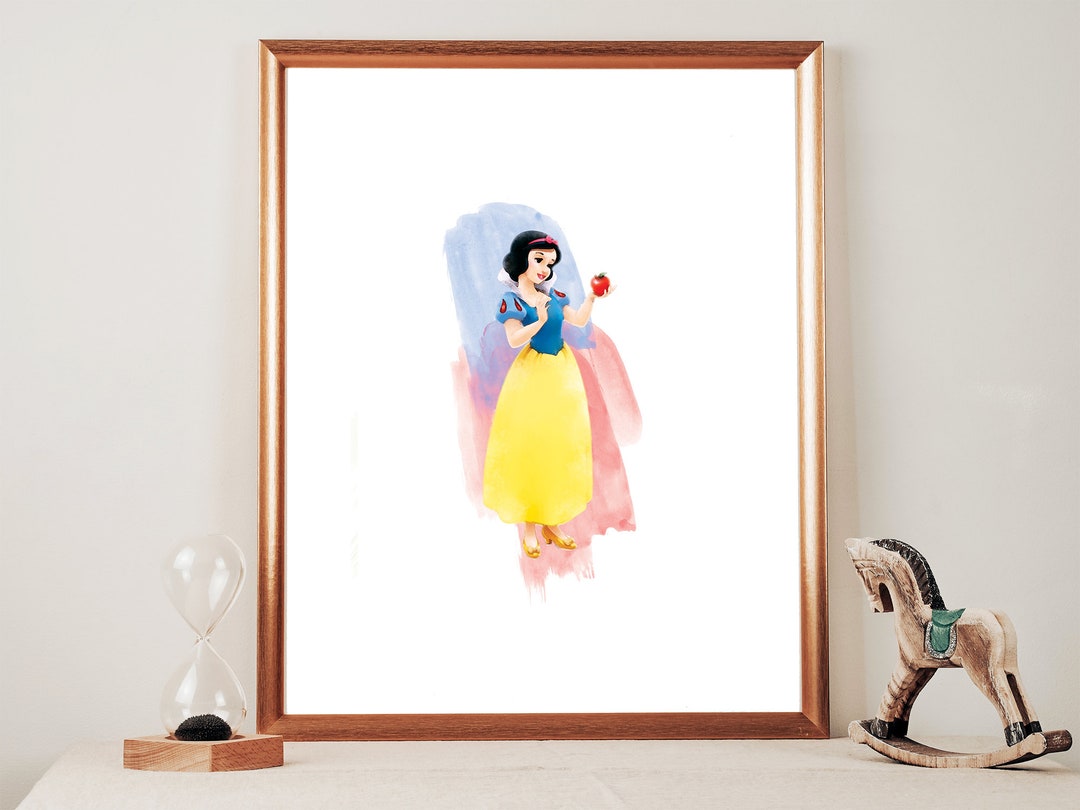 Snow White Disney Watercolor PRINTABLE ART, Disney Snow White Print ...