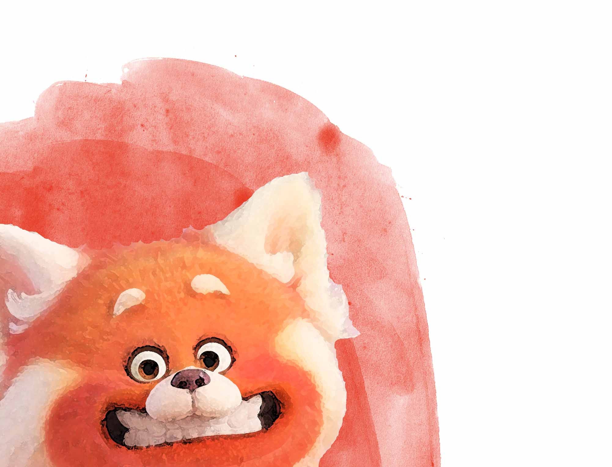 Turning Red Poster Turning Red Mei Poster Movie Poster Simple Red Panda Decor Sold By Bryn