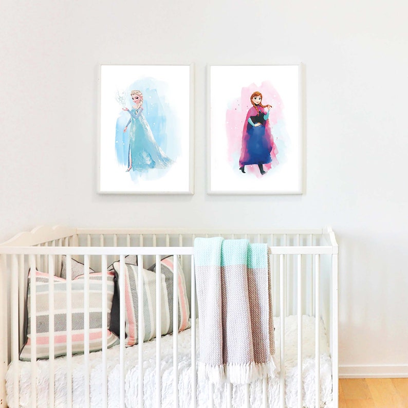 Elsa Disney Watercolor PRINTABLE ART Simple Disney Elsa - Etsy