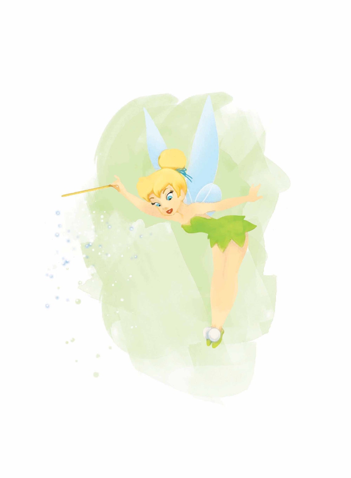Tinkerbell Disney Watercolor PRINTABLE ART, Disney Tinkerbell Print ...