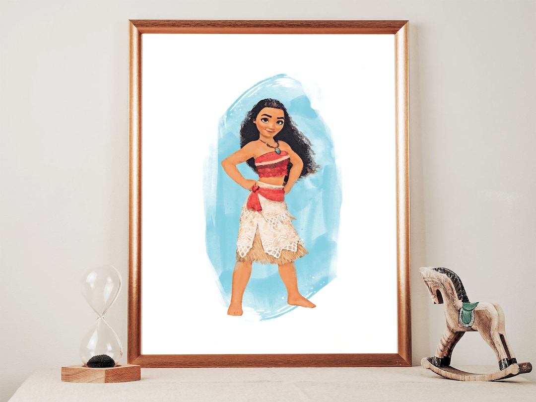 Moana Disney Watercolor PRINTABLE ART, Disney Moana Print, Movie Poster ...