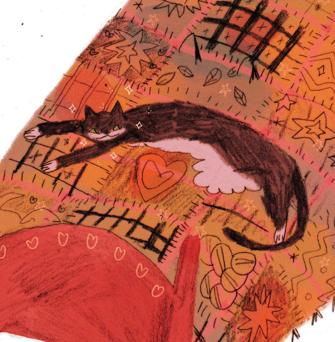 Naughty Kitty A5 Cat Art Print - Etsy