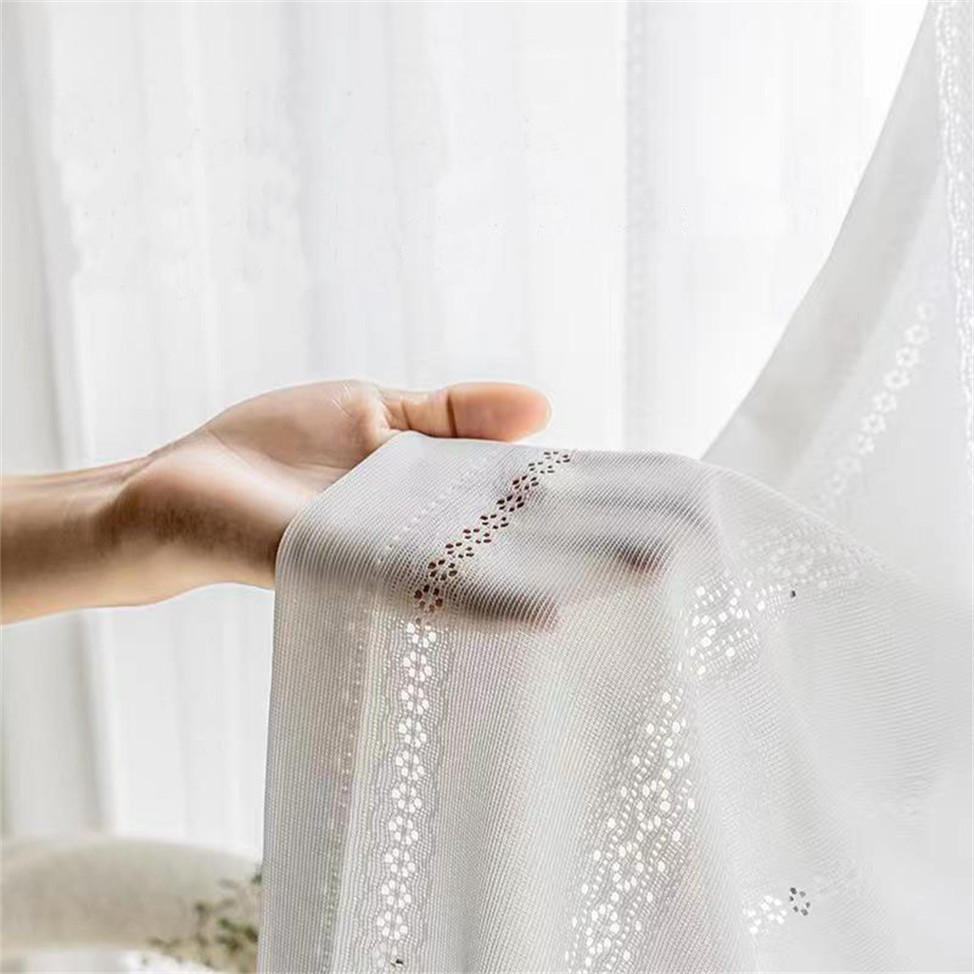 Custom Cotton White Europe Style Vertical Hollow Mirror Veil - Etsy