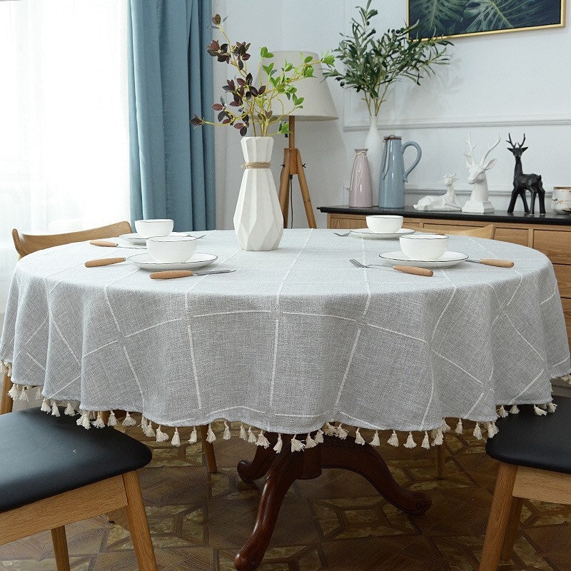 Round Linen Tablecloth - Etsy