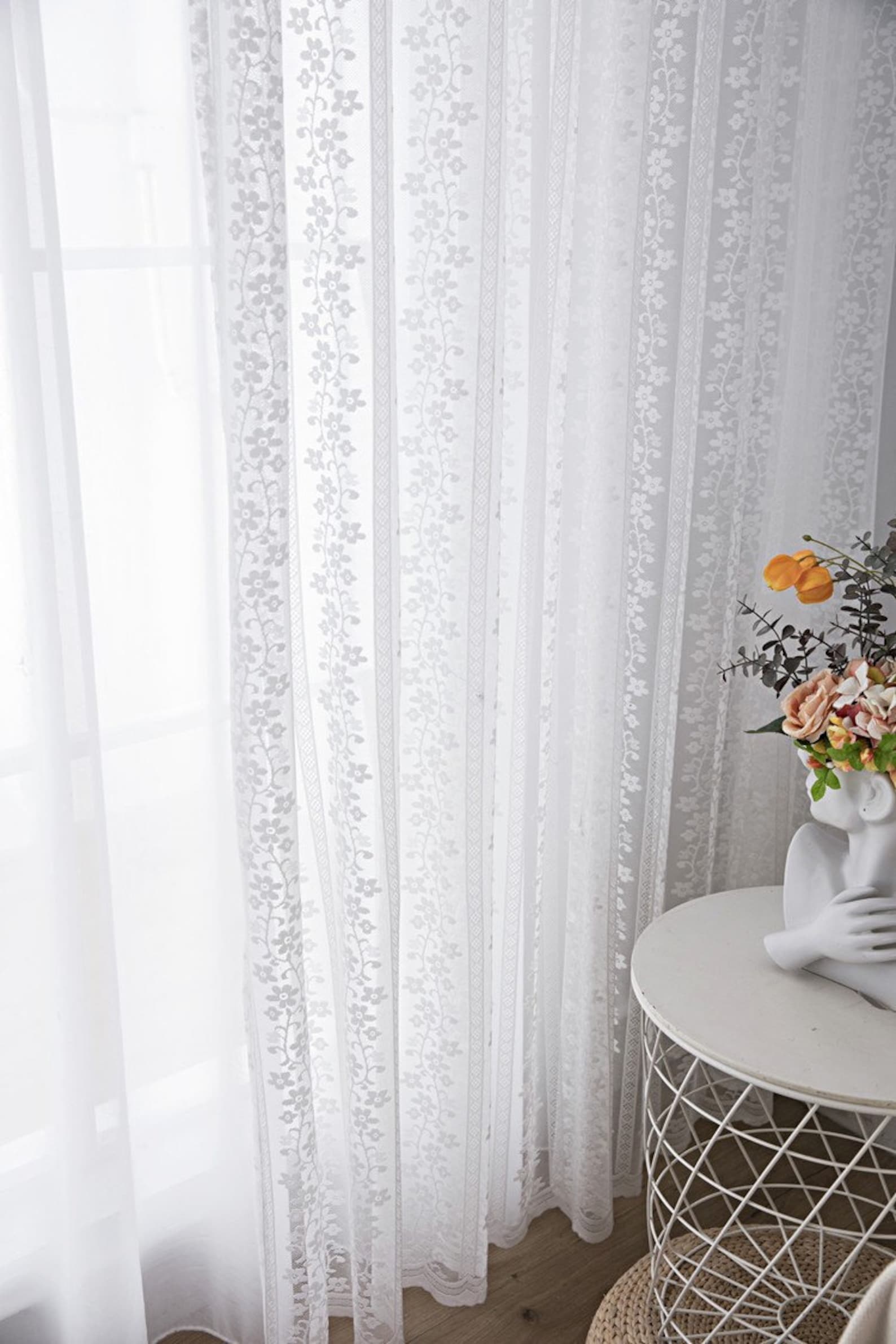 Custom White Small Floral Stripes Design Jacquard on White - Etsy